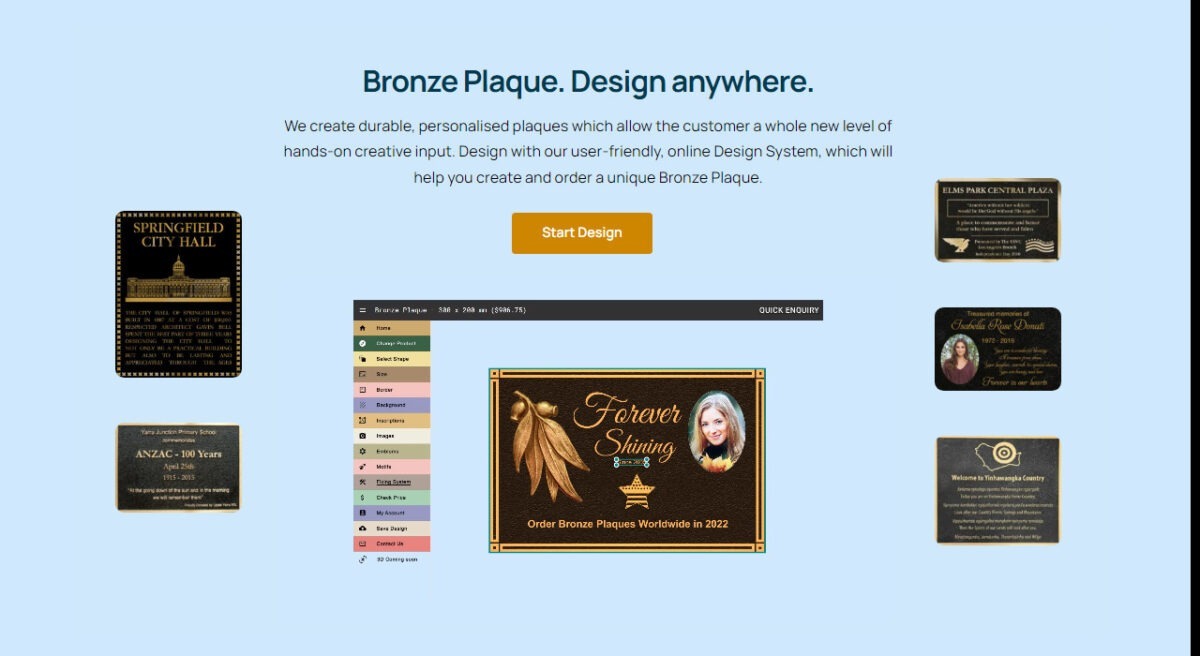 Bronze Plaque: Our Story & Online Memorial Design